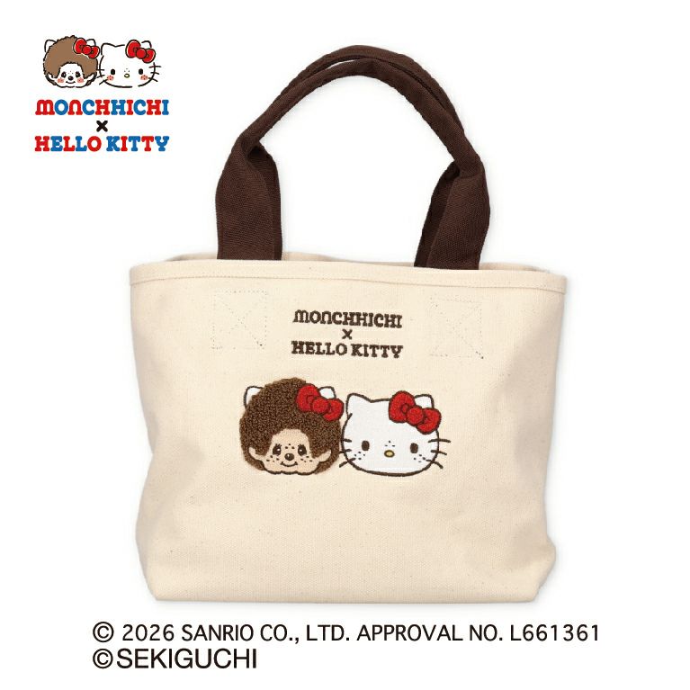 Monchhichi x Hello Kitty 50th Anniversary Mini Tote Bag – Charms LOL