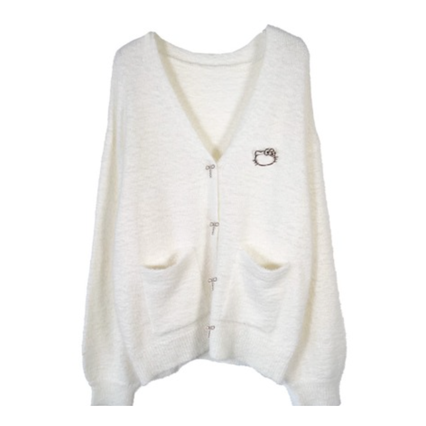 Hello Kitty Bows Cardigan [White] – Charms LOL