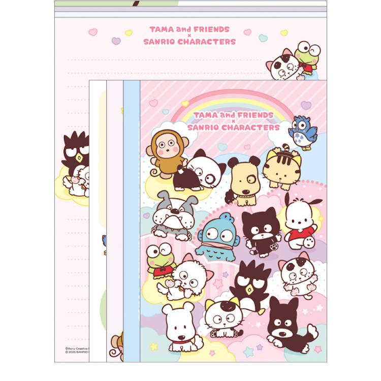 Tama & Friends x Sanrio Characters Letter Set | Charms LOL