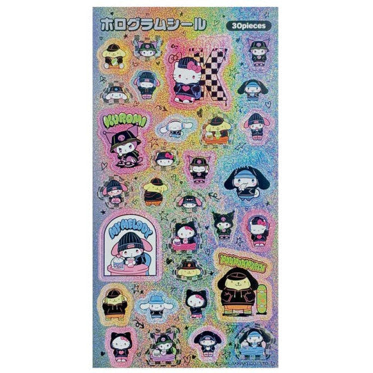 Sanrio "Edgy" Holographic Sticker Sheet | Charms LOL