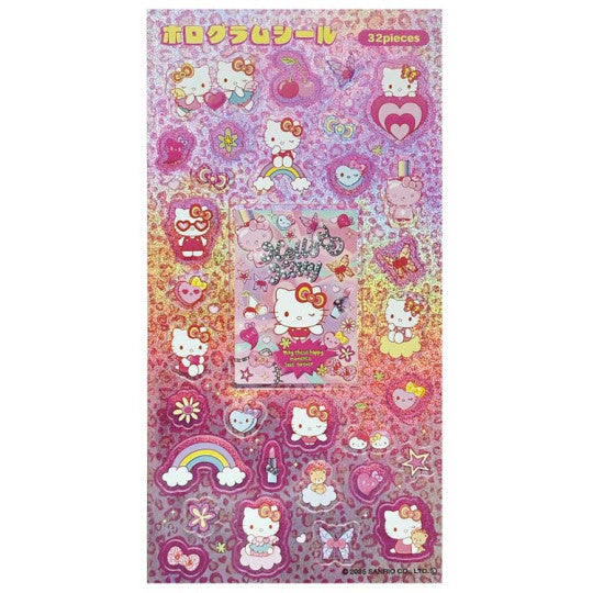 Hello Kitty Silver Holographic Sticker Sheet | Charms LOL